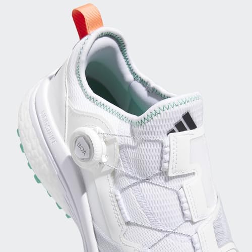 adidas Men's Solarmotion Spikeless BOA Golf Shoes, Footwear White/Core Black/Court Green, 9.5