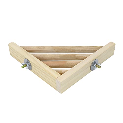Litewoo Bird Perch Corner Platform Stand Shelf for Birds Budgie Parakeet Cockatiel Conure Cockatoo(Ladder)