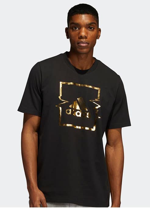 adidas Men's Sportswear FOIL Graphic Tee T-Shirts Black (as1, Alpha, x_l, Regular, Regular)
