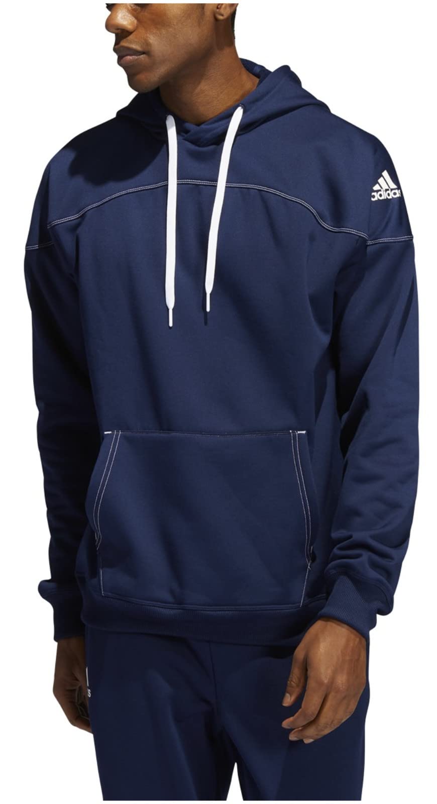 adidas Men's Stadium Aeroready Fleece Pullover Hoodie – Team Navy Blue (3XL)