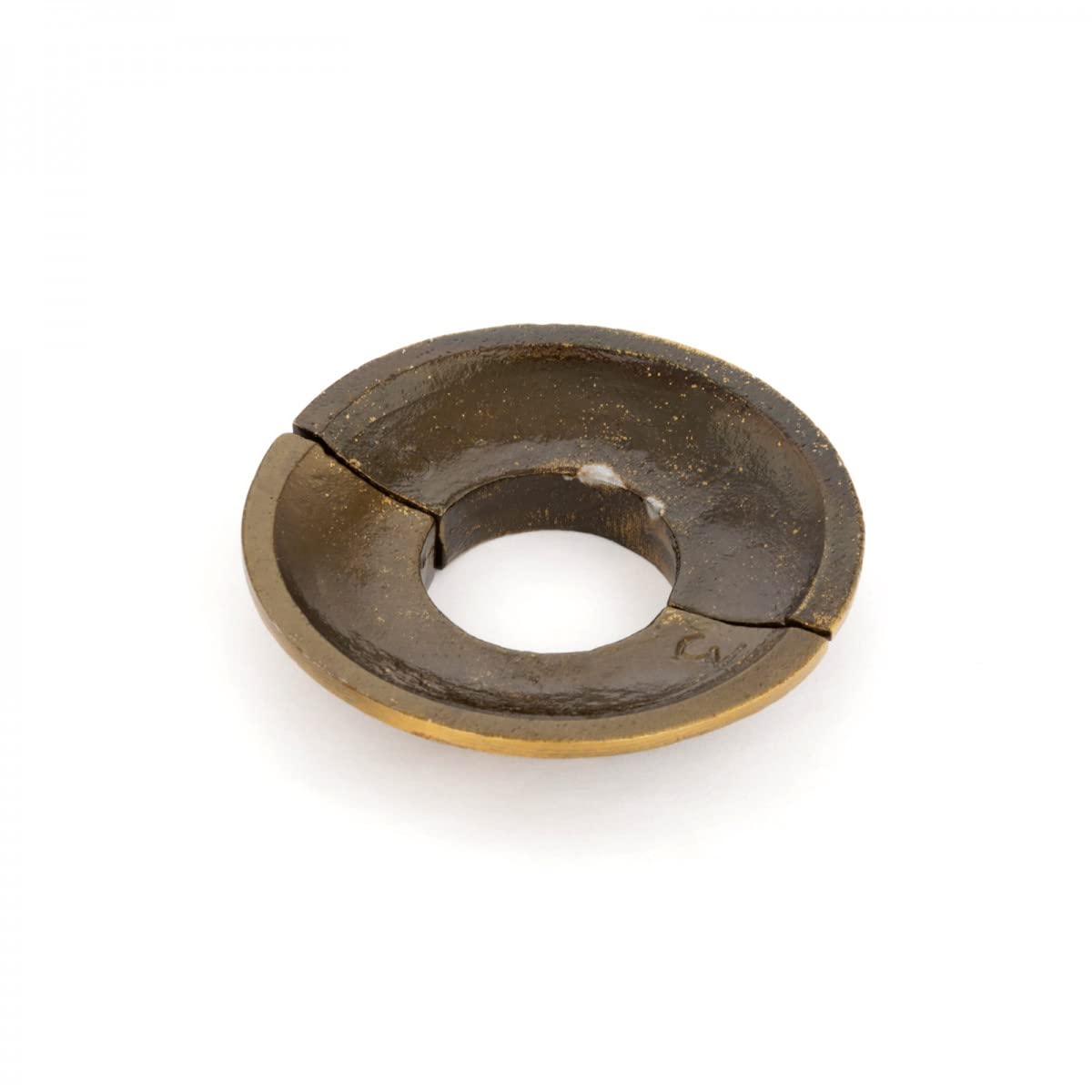 Renovators Supply Manufacturing Aluminum Escutcheon Plate 3.13" OD Escutcheon Lacquered Antique Gold Finish Radiator Flange