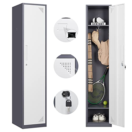 SISESOL Metal Lockers for Employees Steel Locker Large School Locker Metal Wall Locker Office Employee Lock Box 71" Steel Storage Cabinet Storage Locker Cabinet for Home Gym Office School Garage