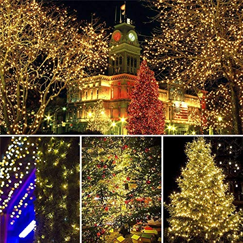 CHNOOI 72ft 22M 200 LED Solar Light Bar Home Garden Copper Wire String Lights Fairy Outdoor Solar Powered Christmas Party Decoration (Size : 12m)