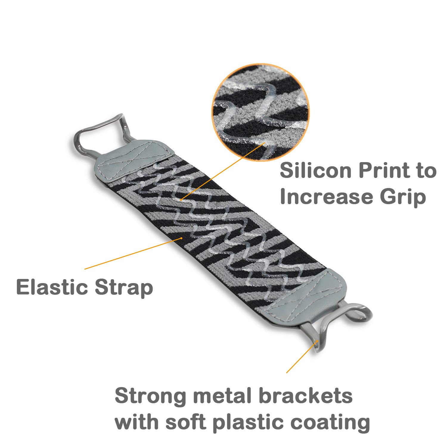 TFY Security Hand Strap Holder with Silicon for Tablets, Compatible with iPad Pro 9.7 Inch, Pro 11 Inch, iPad 9th Gen, iPad Mini 6, iPad Air 5, Samsung Galaxy Tab & Note and More -Gray (ONE Piece)