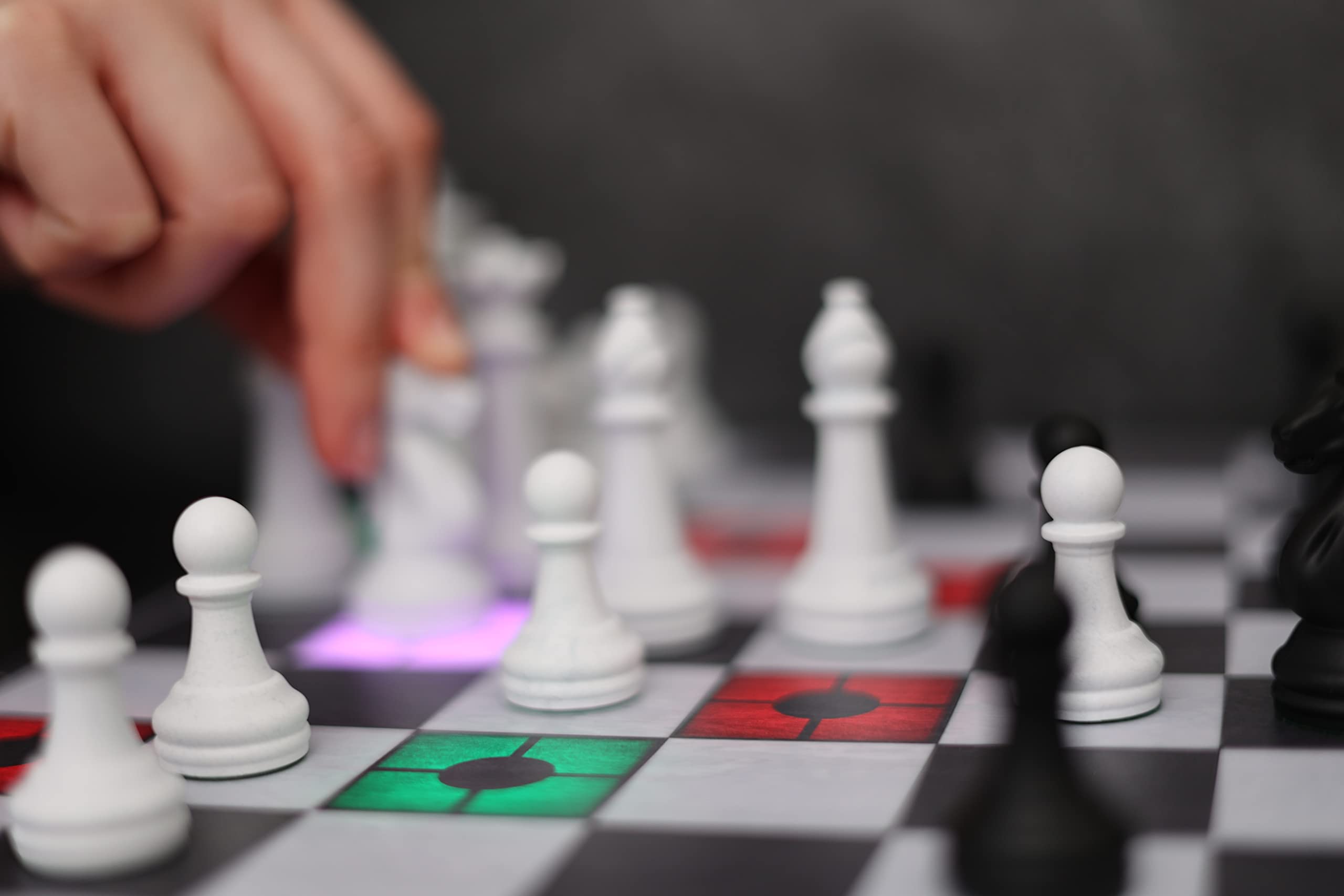 Bryght Labs - ChessUp - Electronic Chess Board - Built-In Chess Engine and Instructor - With Chess Set TouchSense Pieces - Features Wireless Play and Companion App