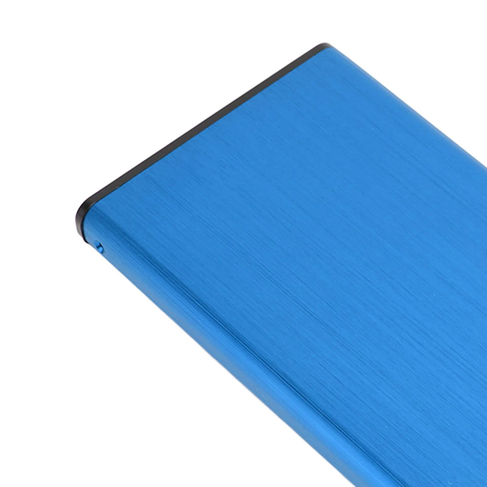 Acogedor USB 3.0 Portable Hard Drive Enclosure 2.5 Inch Aluminum Mobile Hard Drive Enclosure, with LED Status Indicator, Support 2TB Capacity, 6Gbps Transfer Rate (Blue)