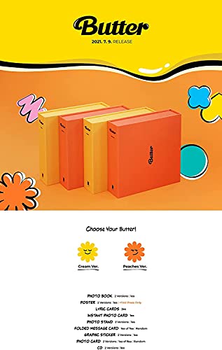 BTS - BUTTER 7" VINYL LP [LIMITED EDITION] [KPOP MARKET特典: 追加特典両面フォトカードセット] [韓国盤]