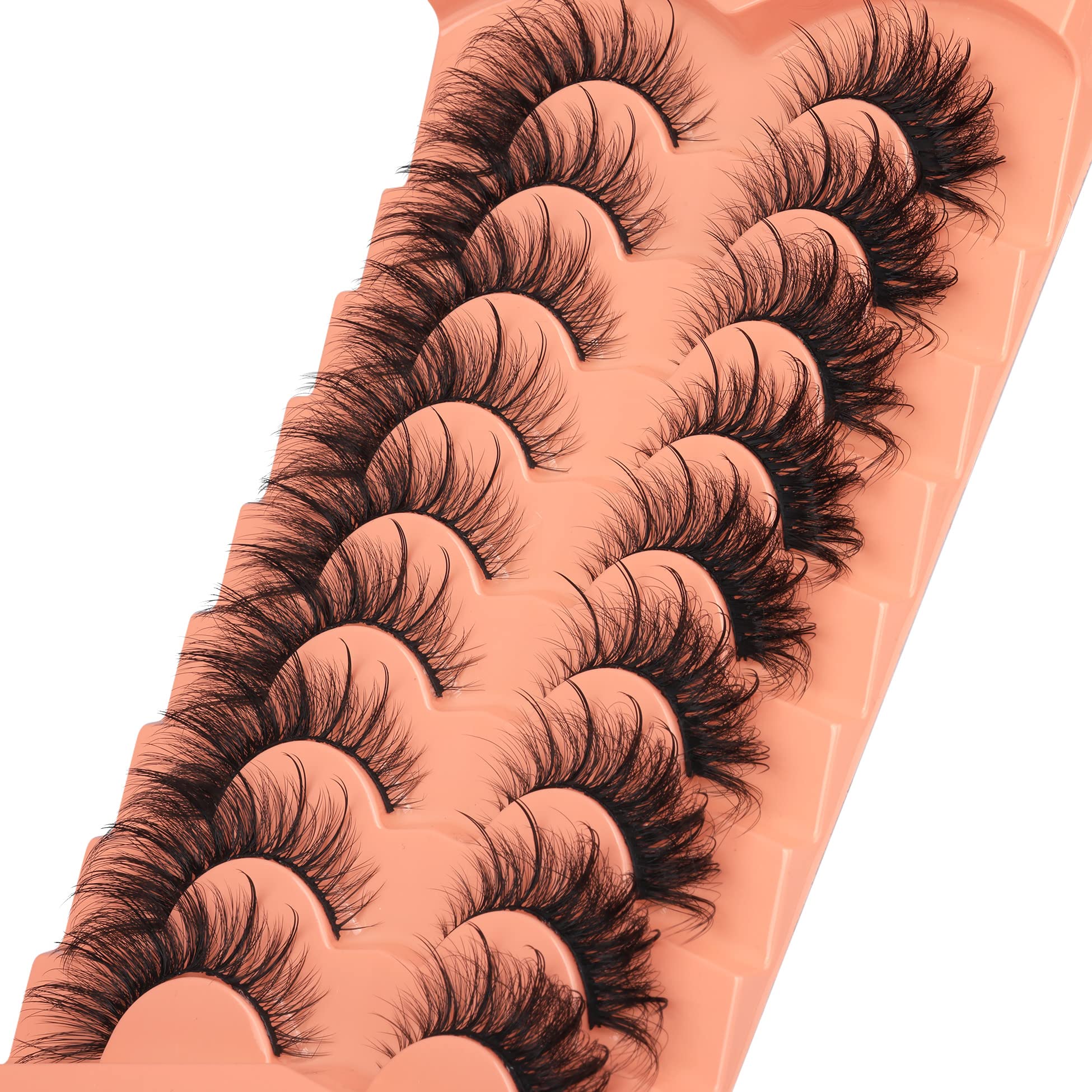 ALICE Eyelashes Fairy Fox Eye Lashes False Eyelashes Mink Wispy Strip Lashes Pack Fluffy Volume Cat Eye Lashes Fake Eye Lashes 9 Pairs
