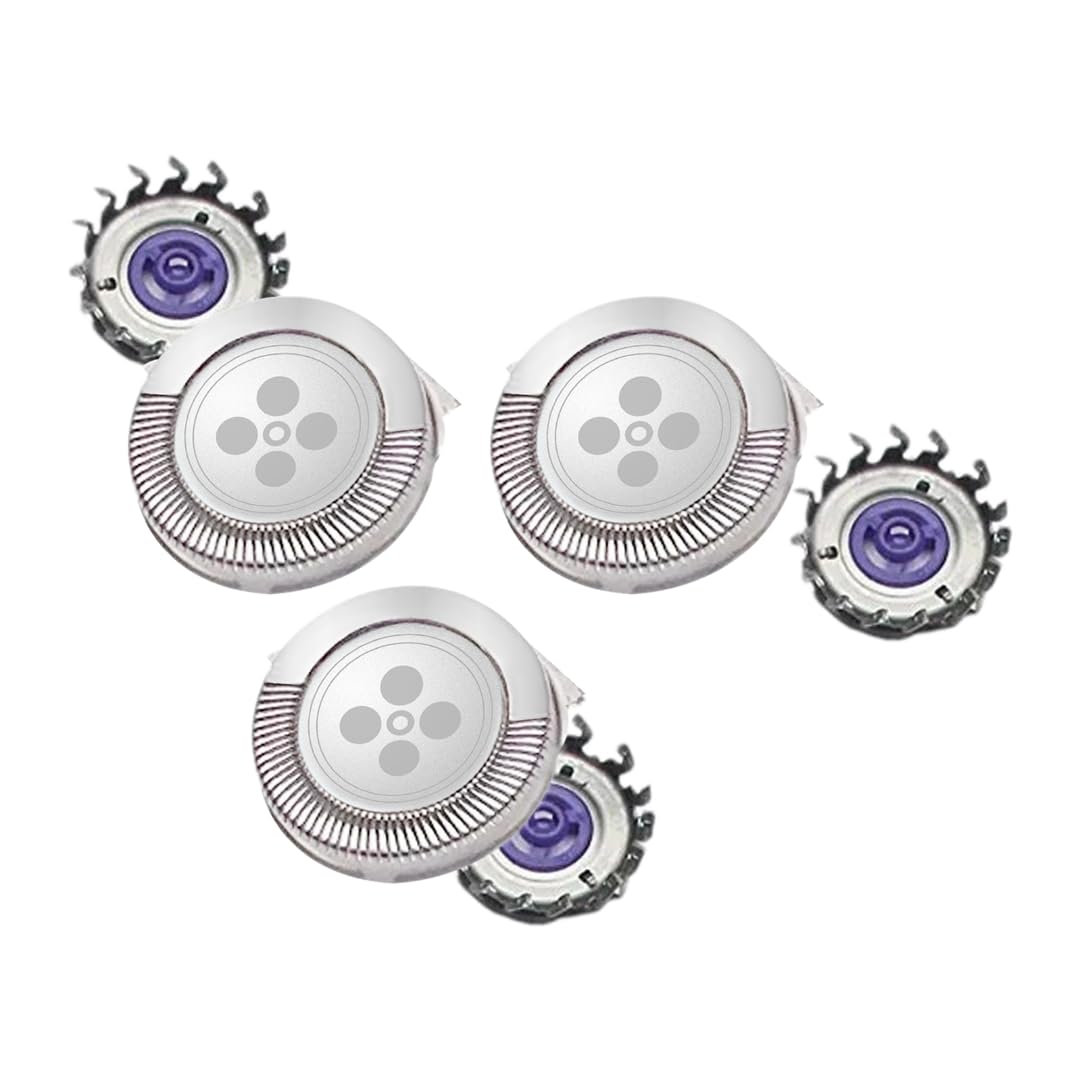 Set of 3 Replacement Heads for Replacing Philips Norelco HQ6 Quadra Action Shavers