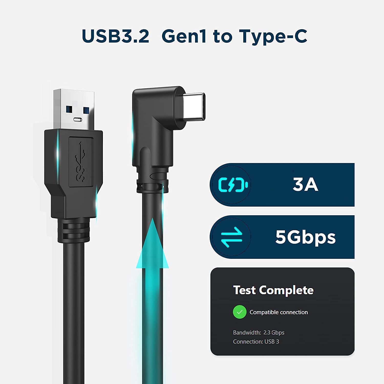 ANSIPPF Link Cable Compatible with Oculus Quest 2 Accessories, 16FT VR Headset Type-C USB 3.2 Link Cable for meta Quest 2 and Quest to Gaming PC, Fast Data Transfer and Charging up to 5Gbps and 3A