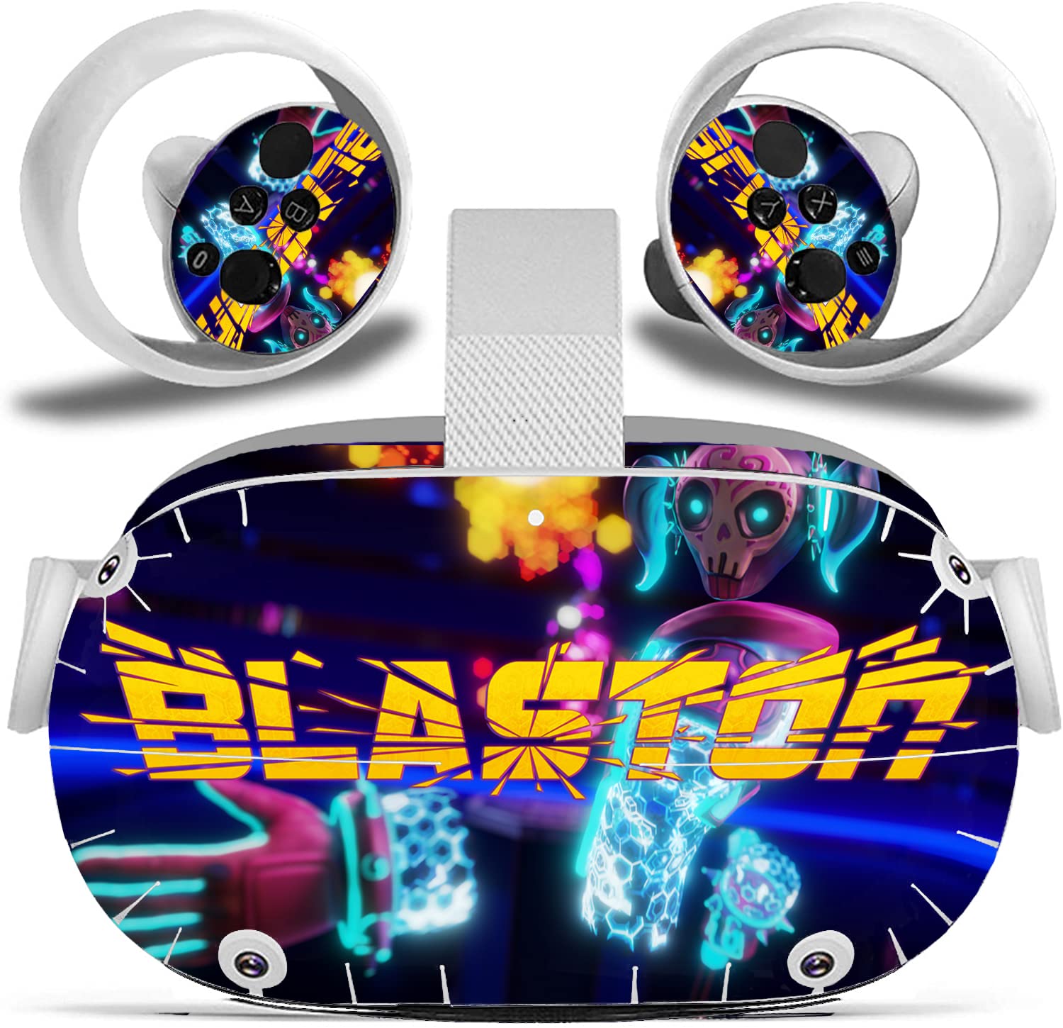 Game Oculus Quest 2 VR Headset and Controller Skin, Vinyl Decal Skin for VR Headset and Controller, Virtual Reality Protective Accessories