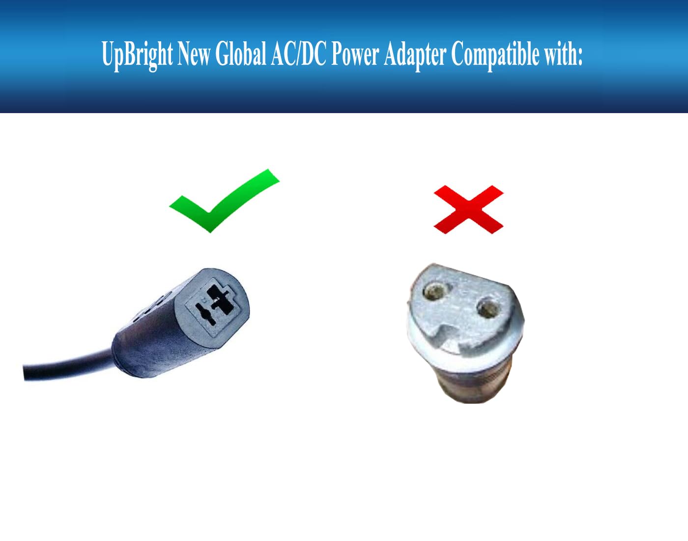 UpBright 2-Prong 4.5V AC/DC Adapter Compatible with YB YB052-0450200U-2A Christmas Tree Dongguan YouBei Electronics Co Ltd DC4.5V 200mA 2000mA 4.5VDC 5VDC 5V 0.2A 1A 2A Class 2 Power Supply Charger