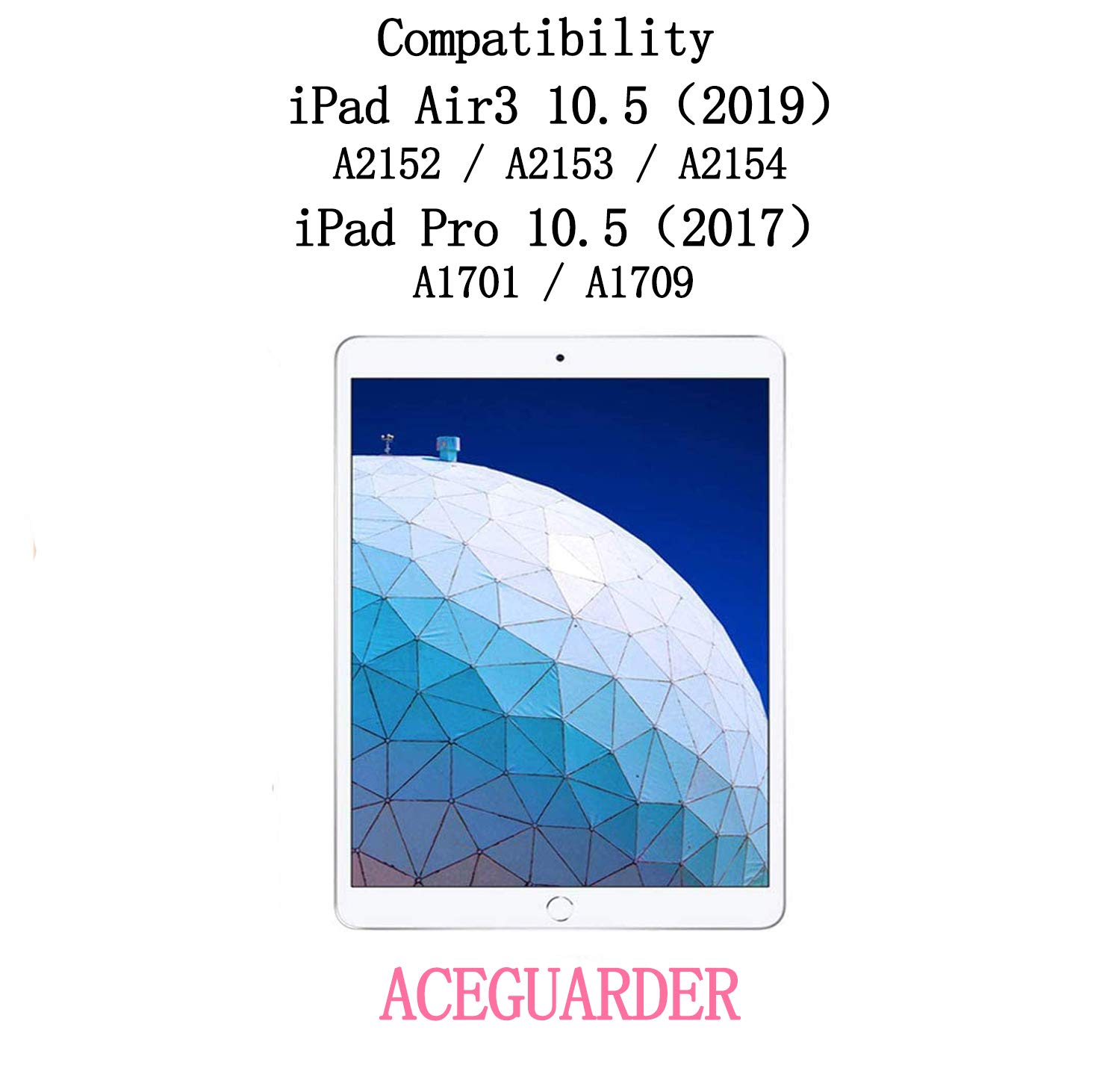 iPad Air 10.5" 2019/iPad Pro 10.5 2017 Case ACEGUARDER Ultra Protective Rugged Cover with Kickstand for Kids Shockproof Impact Resistant - Icecream/Blue