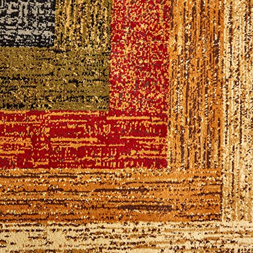 Home Dynamix Royalty Vega Contemporary Geometric Runner Area Rug, Black/Brown, 1'9"x7'2"