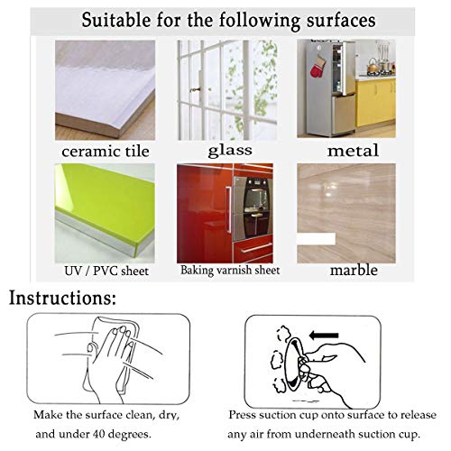Suction Cup Hooks Clear Plastic Sucker Pads for Window Glass Shower Bathroom Kitchen Wall with 4 Styles 60 mm 50 mm 40 mm 30 mm Support Festivals Parties Events Theme Carnival Decorations (60 mm)