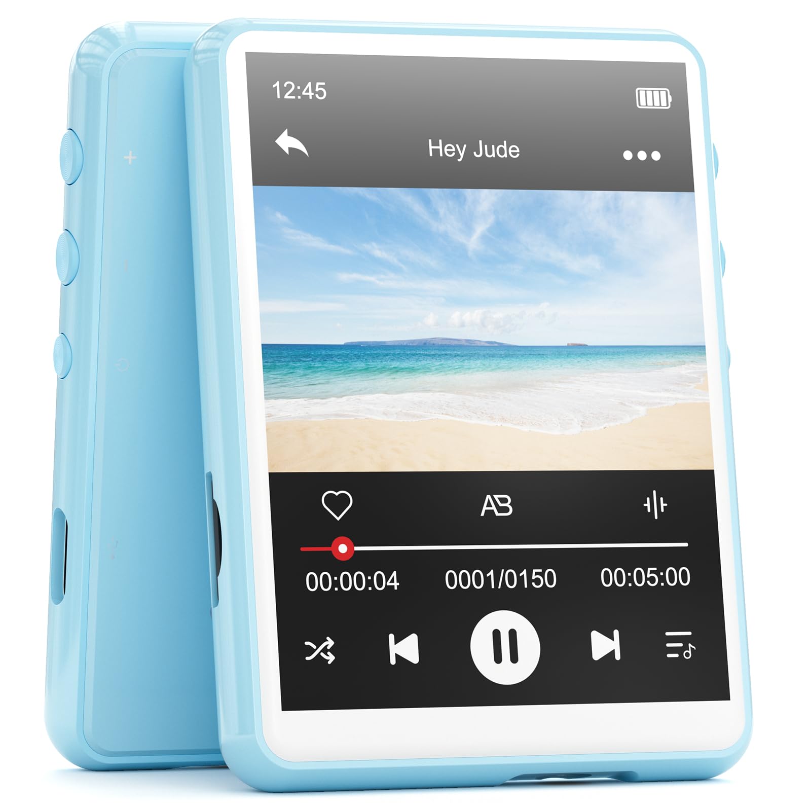 64GB MP3 Player with Bluetooth 5.3 - MECHEN 2.4" Full Touch Screen,Portable Digital HiFi Lossless Sound Music MP3 MP4 Player with Speaker,FM Radio,Line-in Recording,E-Book,Earphones Included.