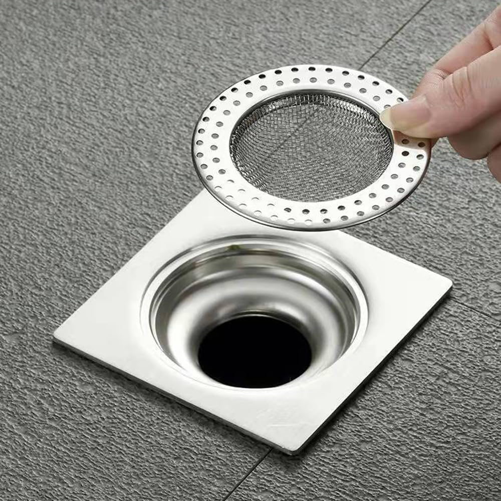 Bathtub Drain Hair Catcher, Fast Drain Shower Drain Hair Catcher, Stainless Steel Drain Protector for Bathroom Pop-up Drain, Kitchen and General Drain (4 PCS,Outer Diameter 3.55in/Inner Diameter 2in)