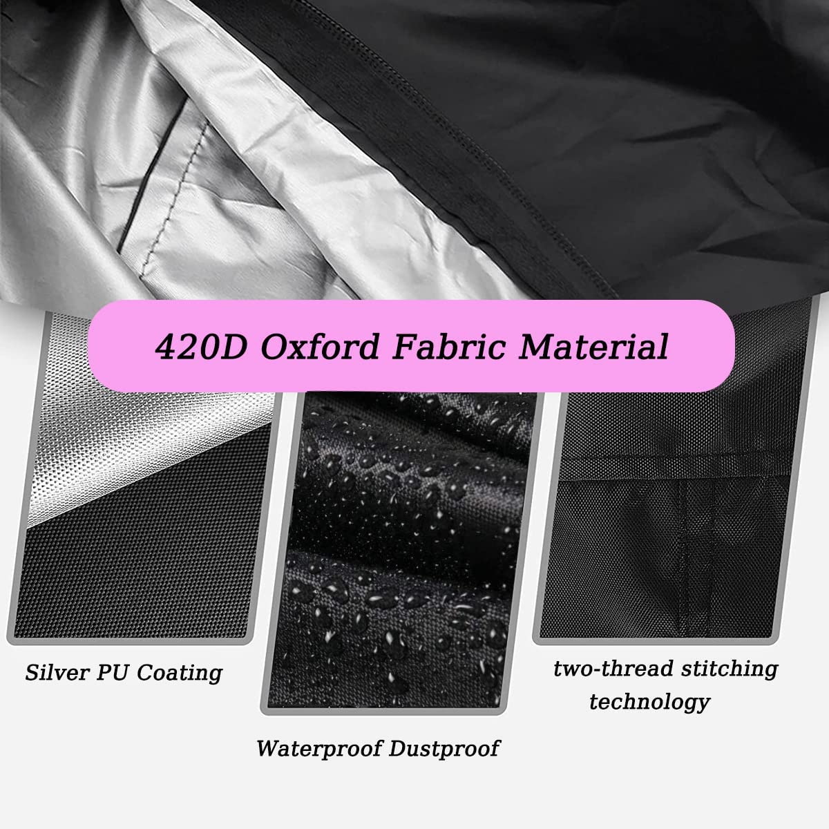 Andacar Folding Mattress Storage Bag for Tri-Fold Mattress, Fits Up for Full 6 Inch Mattress Folding Mattress Bag Trifold Memory Foam Mattress Case- 54 x 25 x 19 Inches
