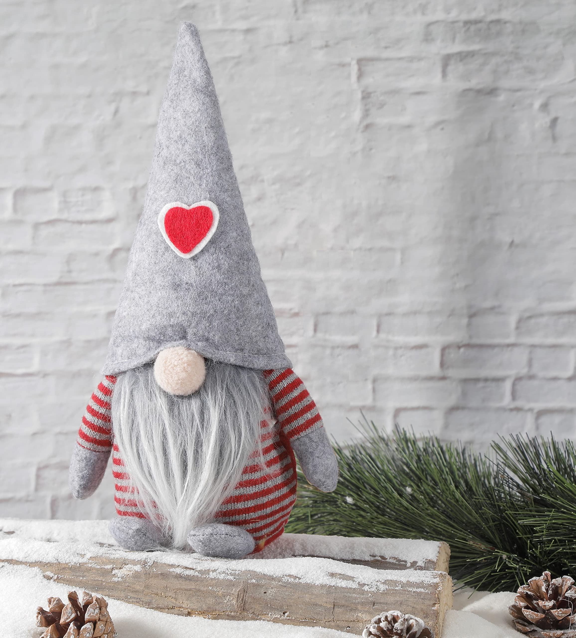 Christmas Gnome, Christmas Valentine's Day Decorations, Mini Sized 7.5 Inch Swedish Tomte Nisse Christmas Ornaments for Home Porch Garden Patio