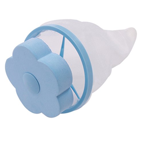 Hengsong Household Flower-Type Floating Washing Machine Lint Filter Bags Net (Blue)