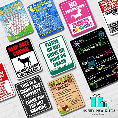 Honey Dew Gifts Daily Morning Routine Reward Chart for Kids and Autism - Tin Learning Calendar for Kids, Teaching Tool