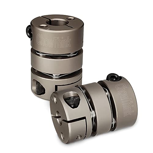 Double-Diaphragm Damping Shaft Couplings 5mm to 8mm Aviation Aluminum Alloy for All 3D Printer Such as CR-10S Ender 3 PRO and CNC Machine(2PCS)