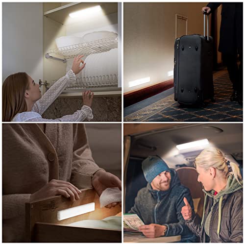 BLS LED Closet Lights, 38 LED Wireless Under Cabinet Lighting Battery Operated Lights with Remote, 1500mah Battery Powered Lights, USB Rechargeable Motion Sensor Light Indoor, Dimmable 3 Colors 3 Pack