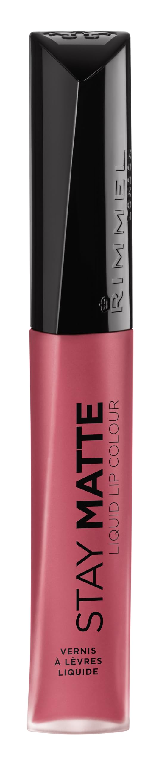 Rimmel London Stay Matte Liquid Lip Color with Full Coverage Kiss-Proof Waterproof Matte Lipstick Formula that Lasts 12 Hours - 210 Rose & Shine, .21oz