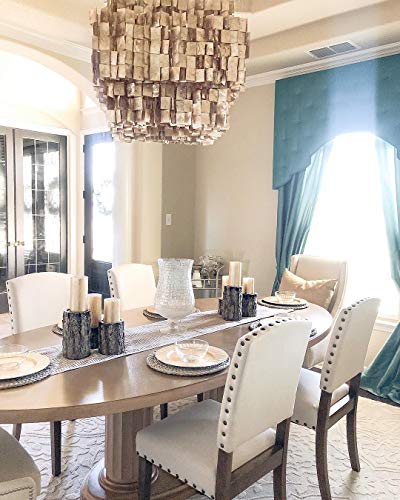 BELLEZE Dining Chairs, Set of 2 Kitchen Dining Room Chairs Upholstered Parson Chairs with High Back & Nailhead Trim, Mid Century Modern Dinner Chairs - Blake (Dark Gray)