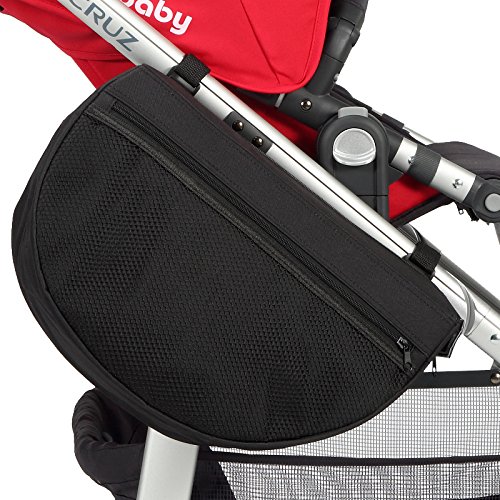 ROMIRUS Insulated Stroller Organizer, Side Sling Stroller Saddle Bag, Black