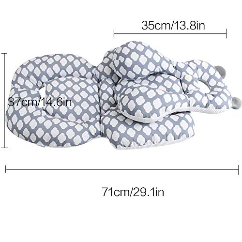 Infant Car Seat Insert, G-Tree Cotton Baby Stroller Liner Head and Body Support Pillow, Infant Seat Pad Carseat Neck Support Cushion for Toddler (Cloud)