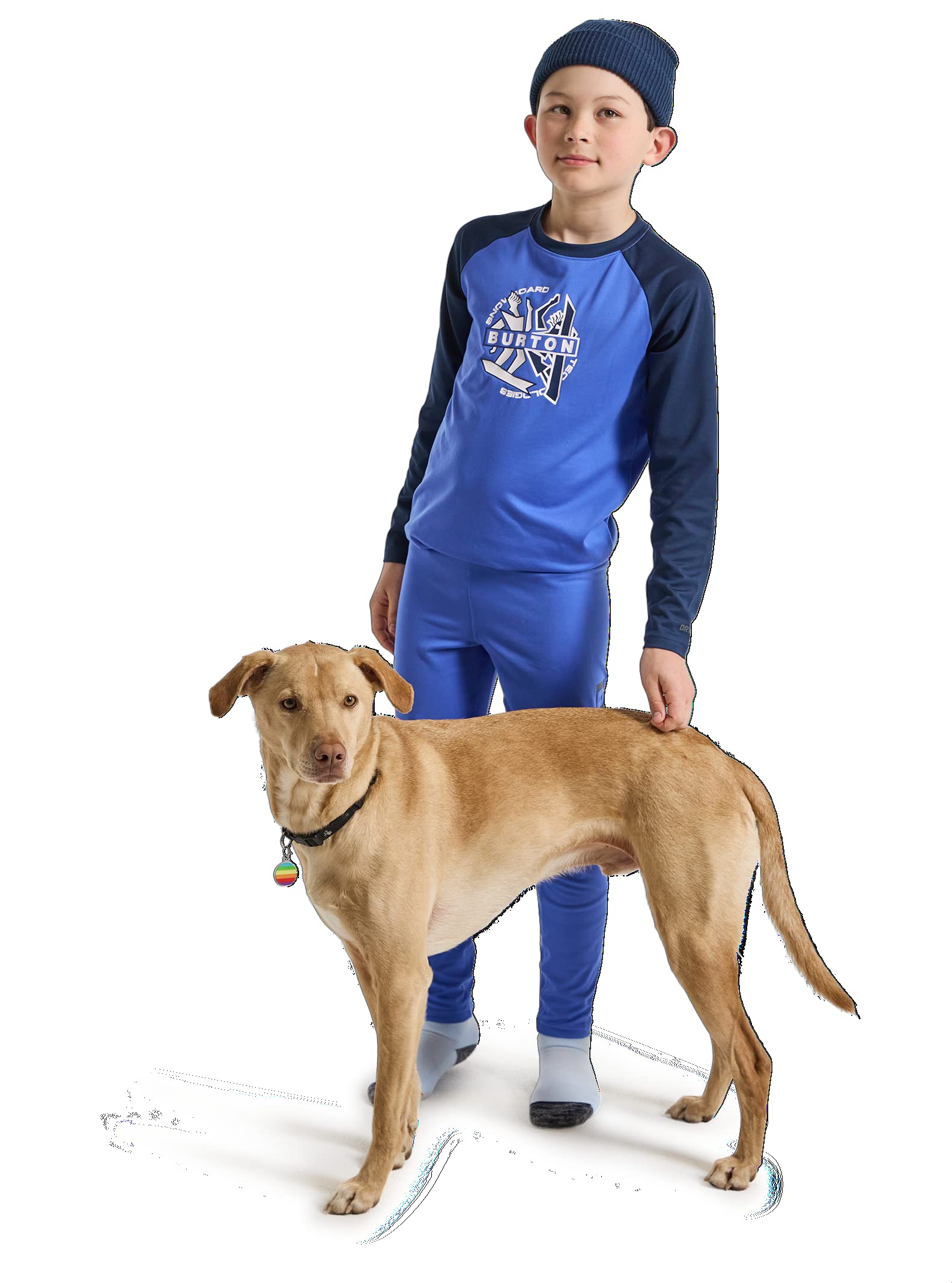 Burton Kids' Standard Base Layer Tech T-Shirt, Dress Blue/Amparo Blue, Small