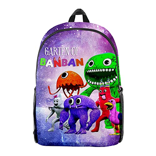 BQXZAKG Garten of Banban Backpack Oxford Cloth Travel Bags Casual Backpack Shoulder Strap Bags Multi Zipper Pack