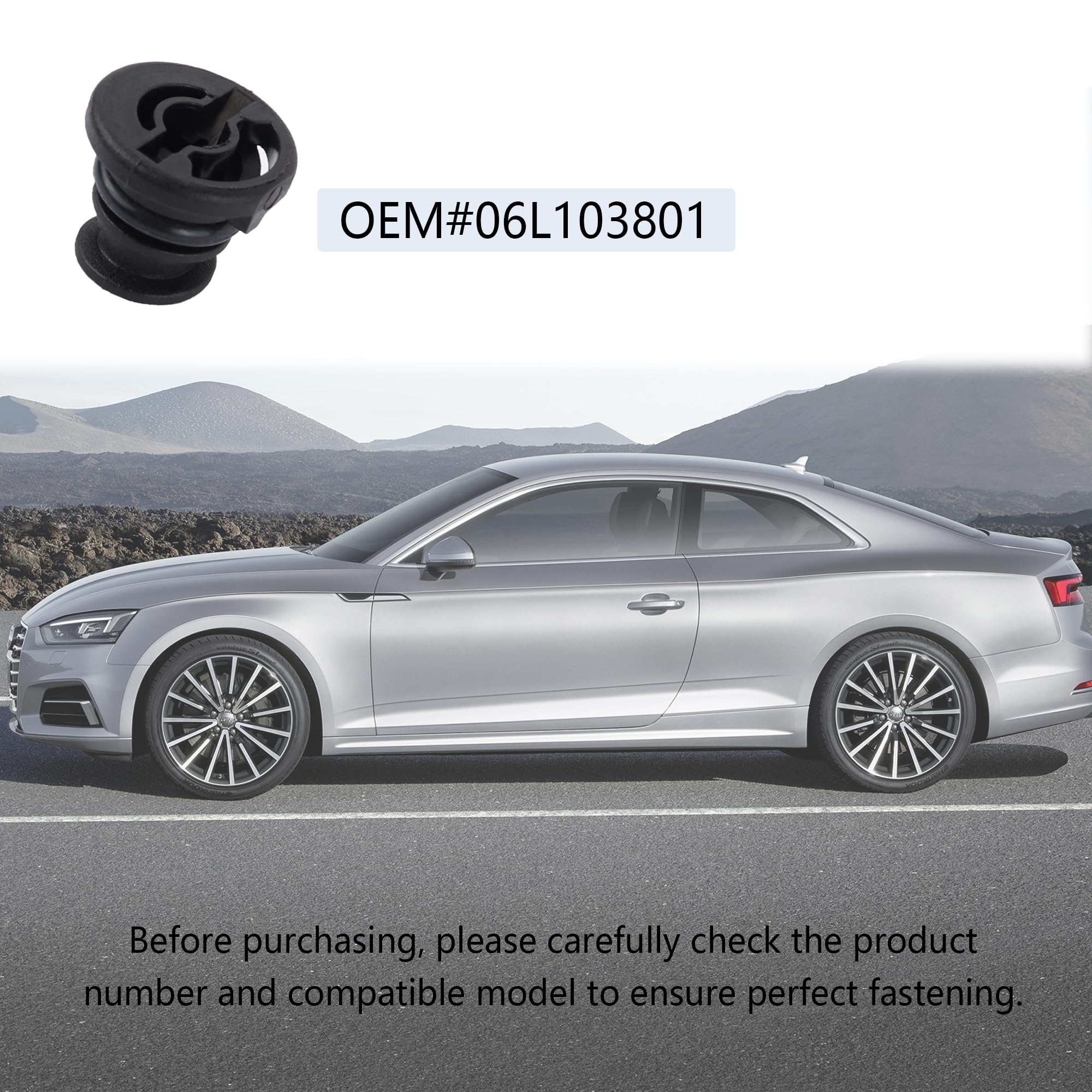 6PCS Oil Drain Plug & 1PCS Oil Drain Plug Removal Tool - OEM#06L103801 Oil Pan Drain Plug Compatible with Audi Volkswagen - Ideal Automotive Replacement Engine Oil Drain Plugs