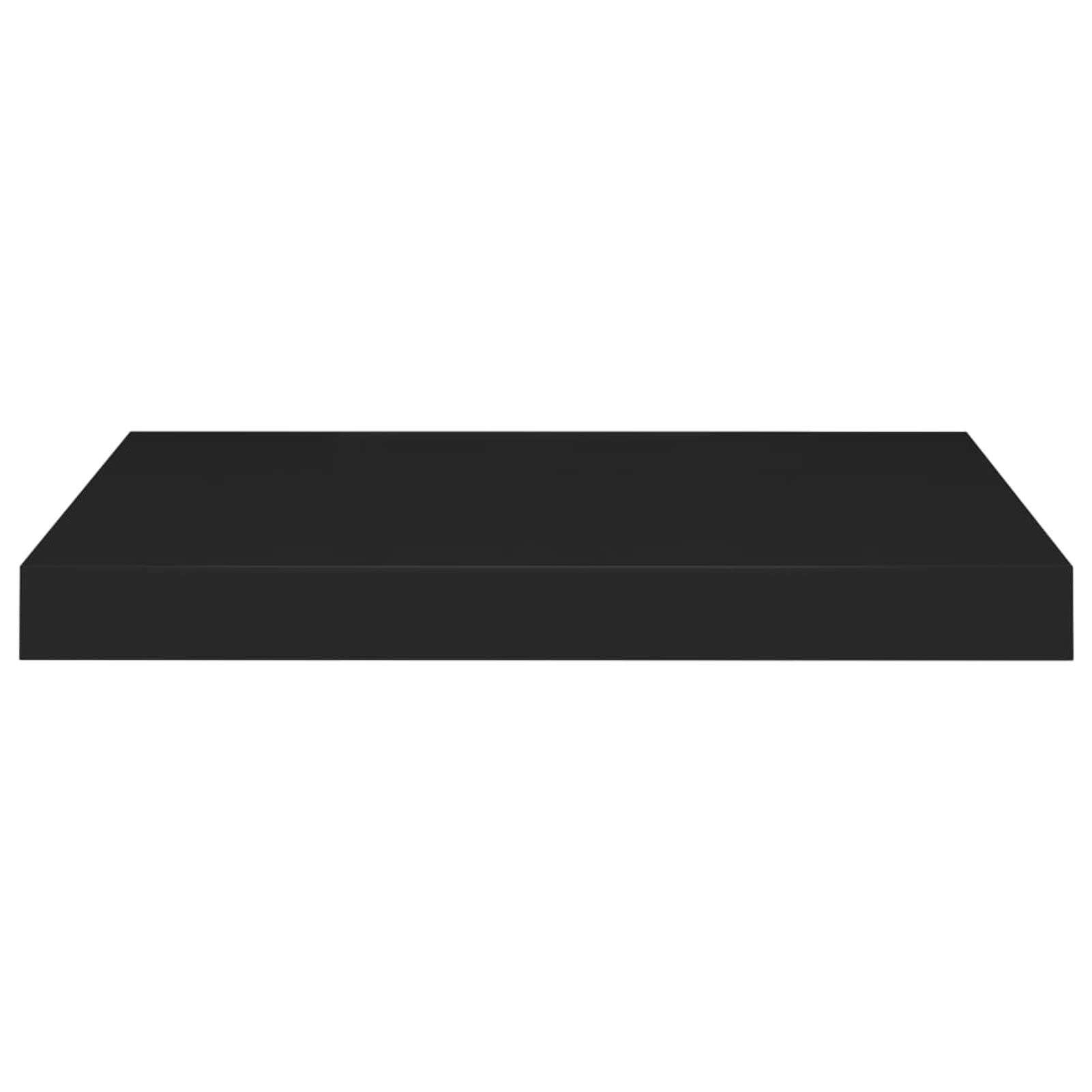 Tidyard 2 Piece Floating Shelves MDF Wall Mounted Shelf Photo Display Stand Storage Rack Black for Living Room, Bedroom, Bathroom, Home, Office Decor 19.7 x 9.1 x 1.5 Inches (L x W x H)