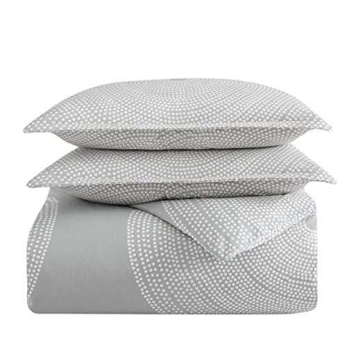 Marimekko - Queen Comforter Set, Smooth Cotton Percale Bedding with Matching Shams, Medium Weight Home Decor (Fokus Grey, Queen)