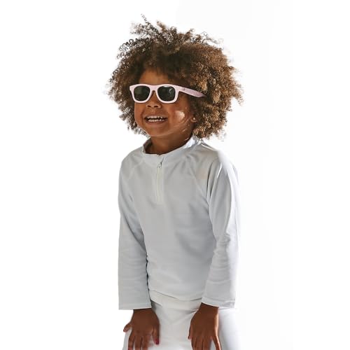 green sprouts unisex-baby Long Sleeve Rashguard | All-day UPF 50+ sun protection—wet or dry,White,12 months