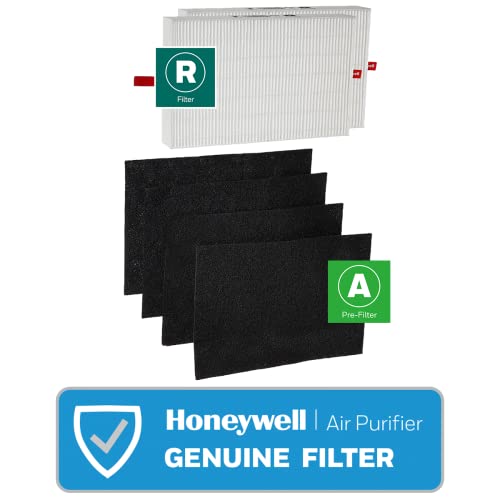 Honeywell HEPA Air Purifier Filter Kit β Includes 2 HEPA R Replacement Filters and 4 A Carbon Pre-Cut Pre-Filters β Airborne Allergen Air Filter Targets Wildfire/Smoke, Pollen, Pet Dander, and Dust