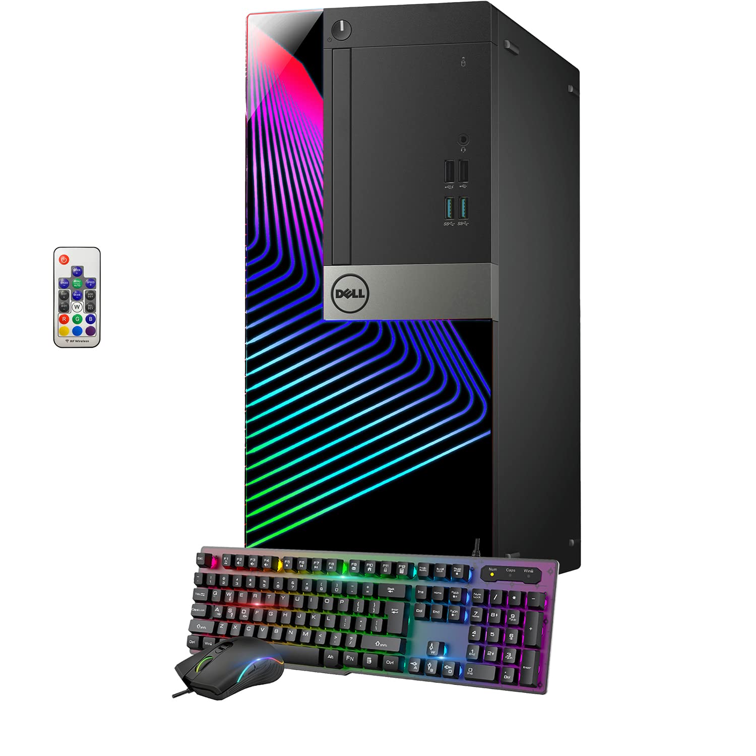 Dell Custom Built Tower Computer Desktop Intel Core i7-6700 Processor 3.40 GHz 16GB RAM 512GB SSD Windows 10 Pro Wi-Fi HDMI (Renewed)