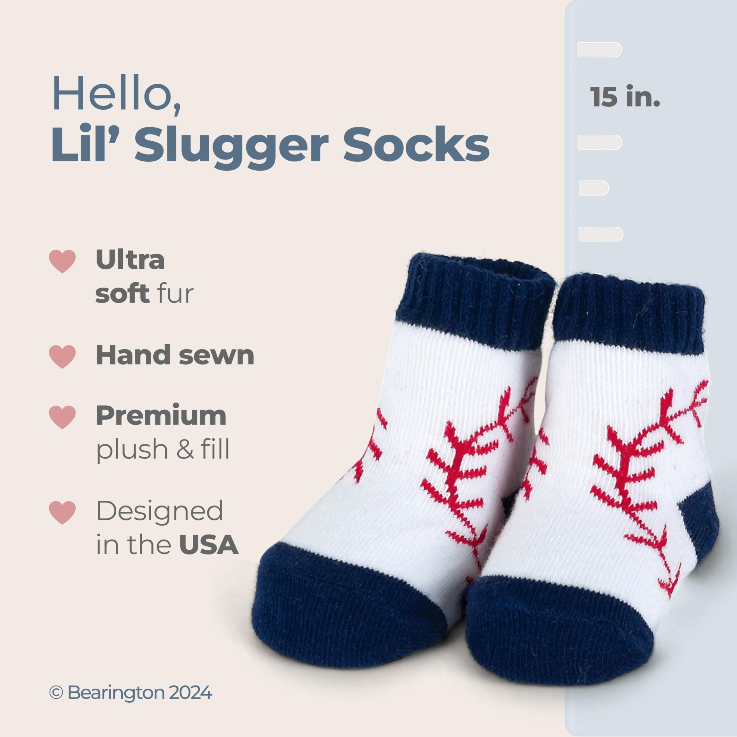 Bearington Baby Lil' Slugger Newborn Boy's Baseball Socks