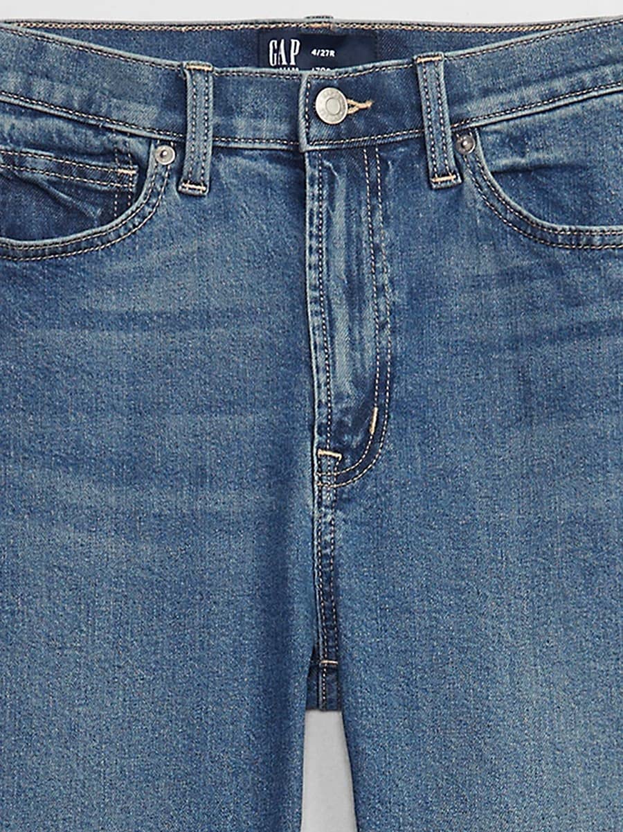 GAP Womens High Rise Flare Jeans, Dark Wash, 32 Regular US