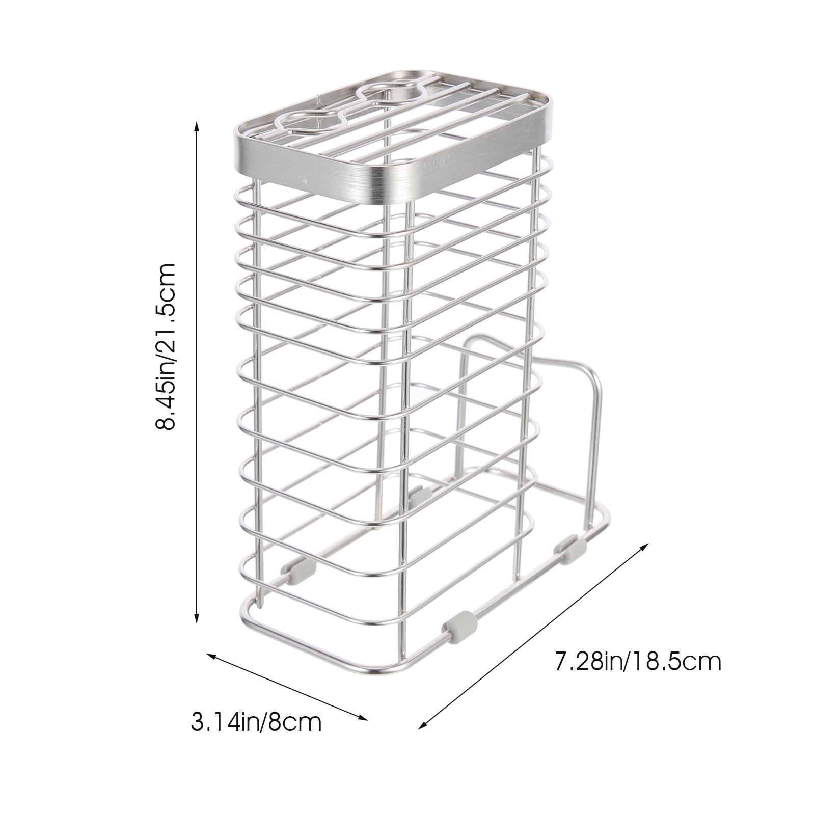 Hemoton Stainless Steel Knife and Cutting Board Stand, Knife Block Holder, Kitchen Knife Holder Storage Organizer, Kitchen Utensils Holder, Cutting Board Rack, Pot Pan Lid Holder for Counter, Cabinet