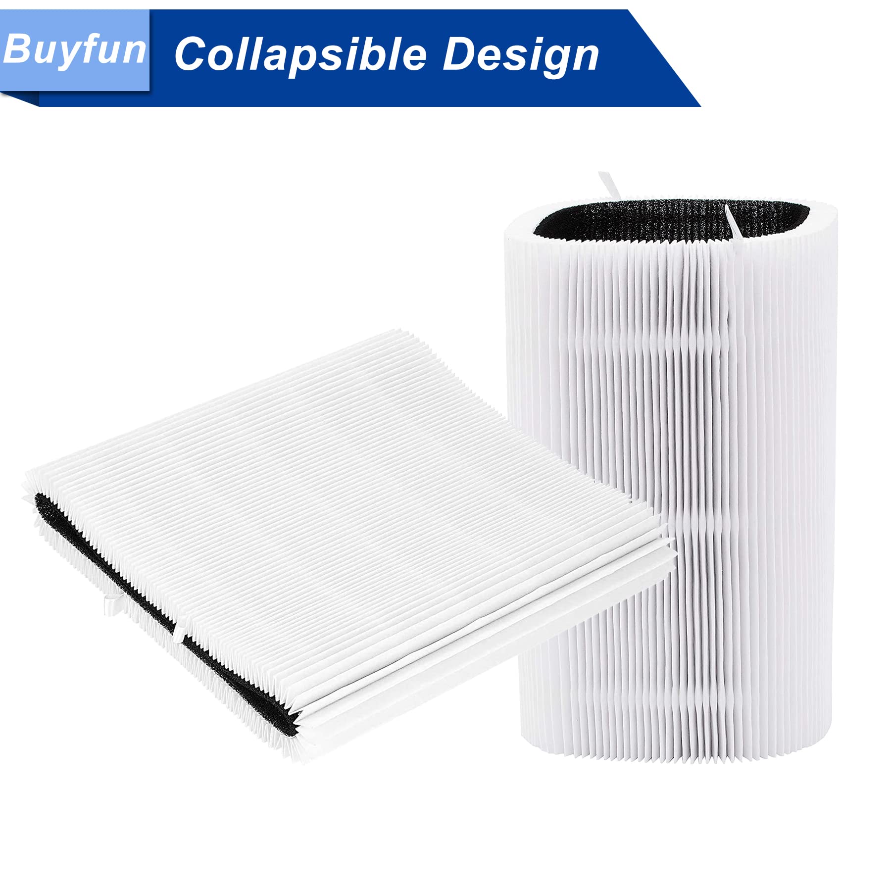 buyfun for Blueair Blue Pure 411 Replacement Filter, Replacement Filter for Blueair Blue Pure 411, 411+, 411 auto and Mini Models