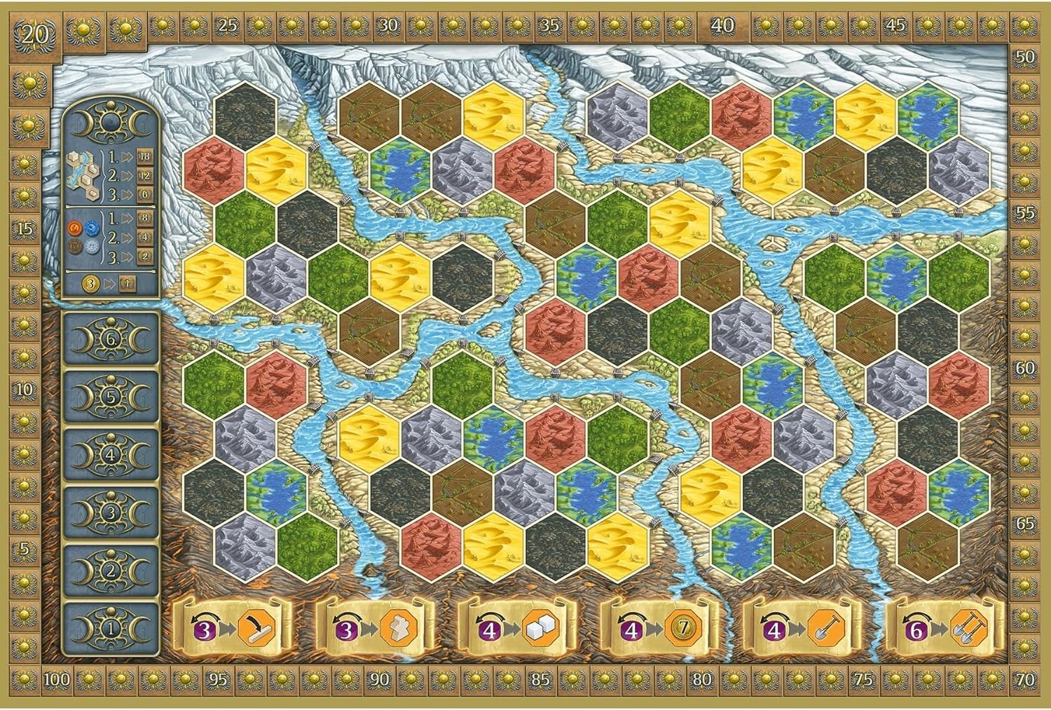 Capstone Games: Terra Mystica Fire & Ice, Expansion, Strategy Board Game, Terra Mystica Core Game Required to Play, 6 New Factions Introduced, Ages 14 and Up