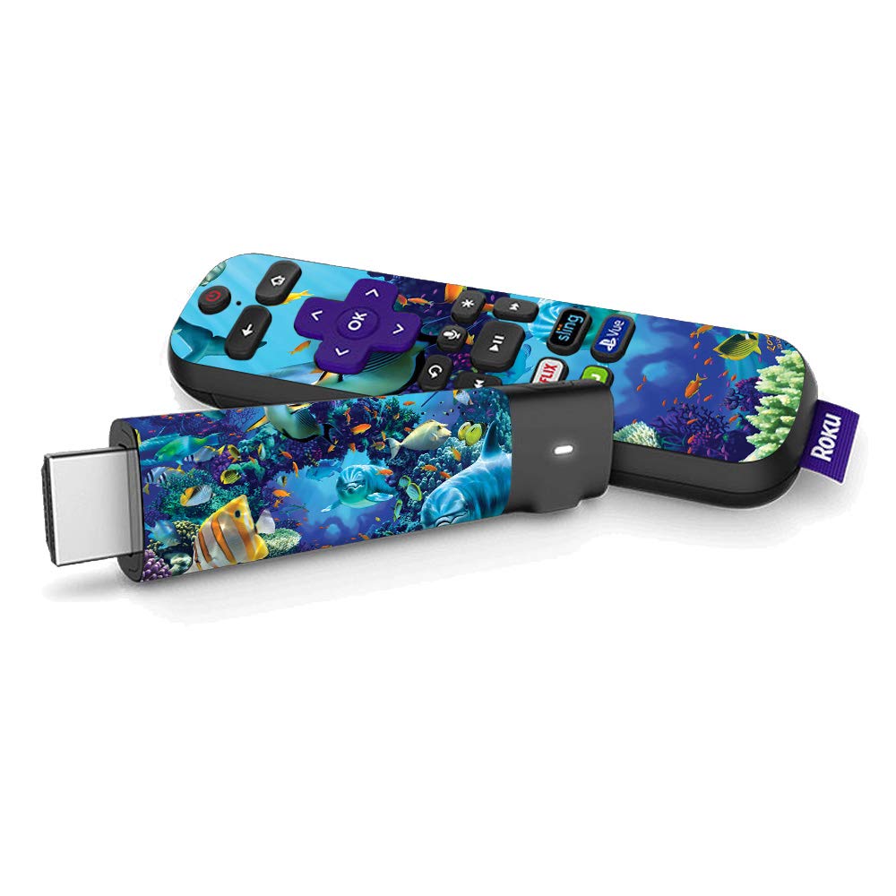 MightySkins Skin Compatible with Roku Streaming Stick + - Ocean Friends | Protective, Durable, and Unique Vinyl Decal wrap Cover | Easy to Apply, Remove, and Change Styles | Made in The USA