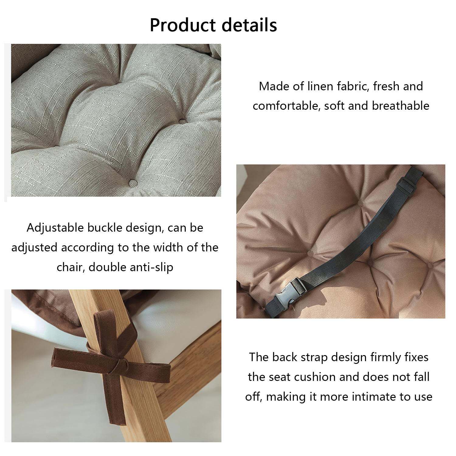 ACGrade Semi-Enclosed seat Cushion, Plush Back Chair Cushion, Semi Enclosed one seat Cushion, Suitable for Decorating Home, School, Table and Chair Pillows