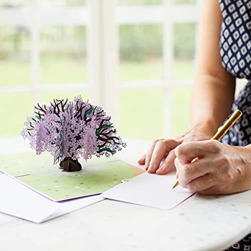 Lovepop Jacaranda Tree Pop Up Card, 5x7-3D Greeting Card, Mother's Day Card, Card for Wife or Mom, Anniversary Pop Up Card, Pop Up Birthday Card
