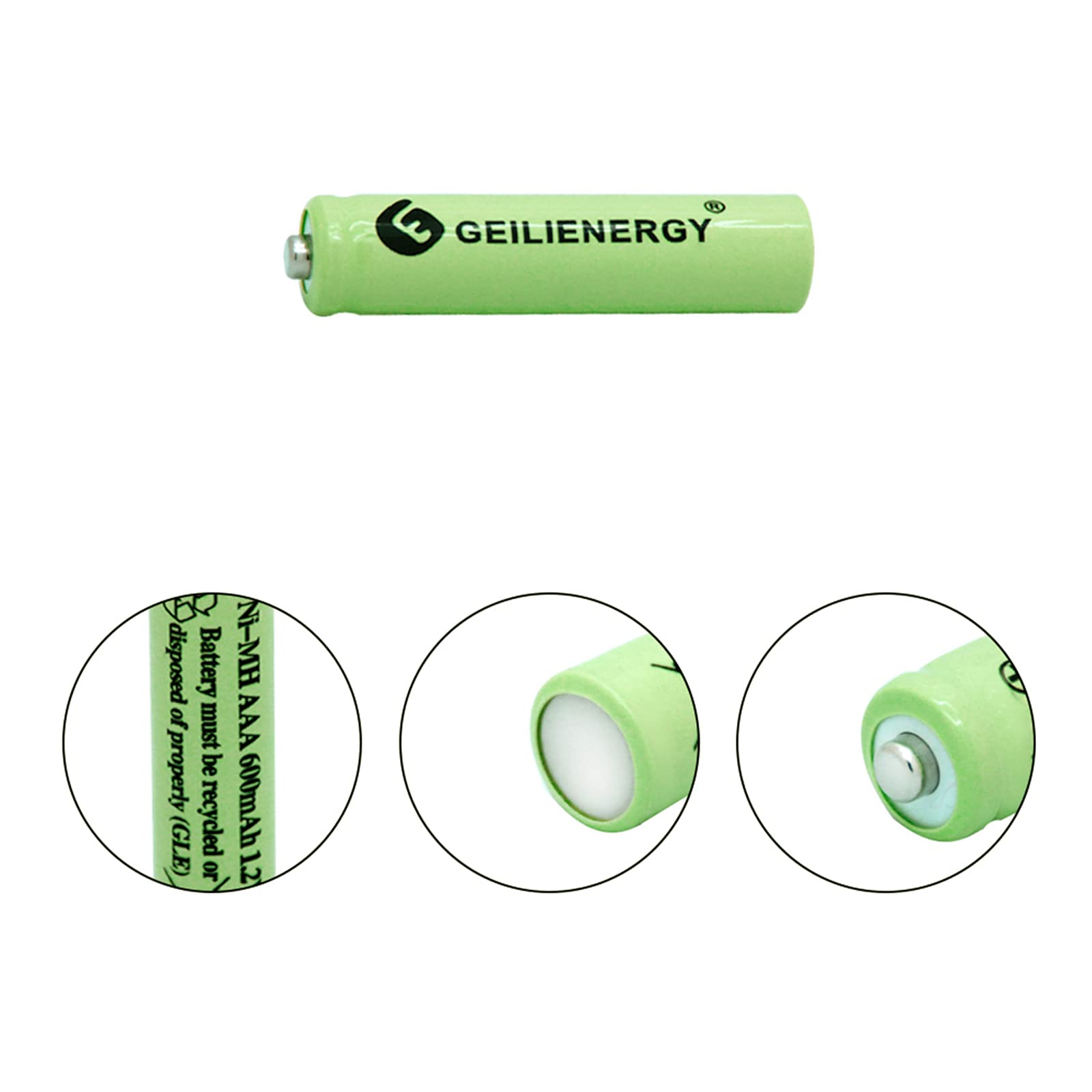 QBLPOWER Solar Light Batteries AAA Triple A NIMH 600mAh 1.2V Rechargeable for Garden Lights Remotes Mice(8Pcs)