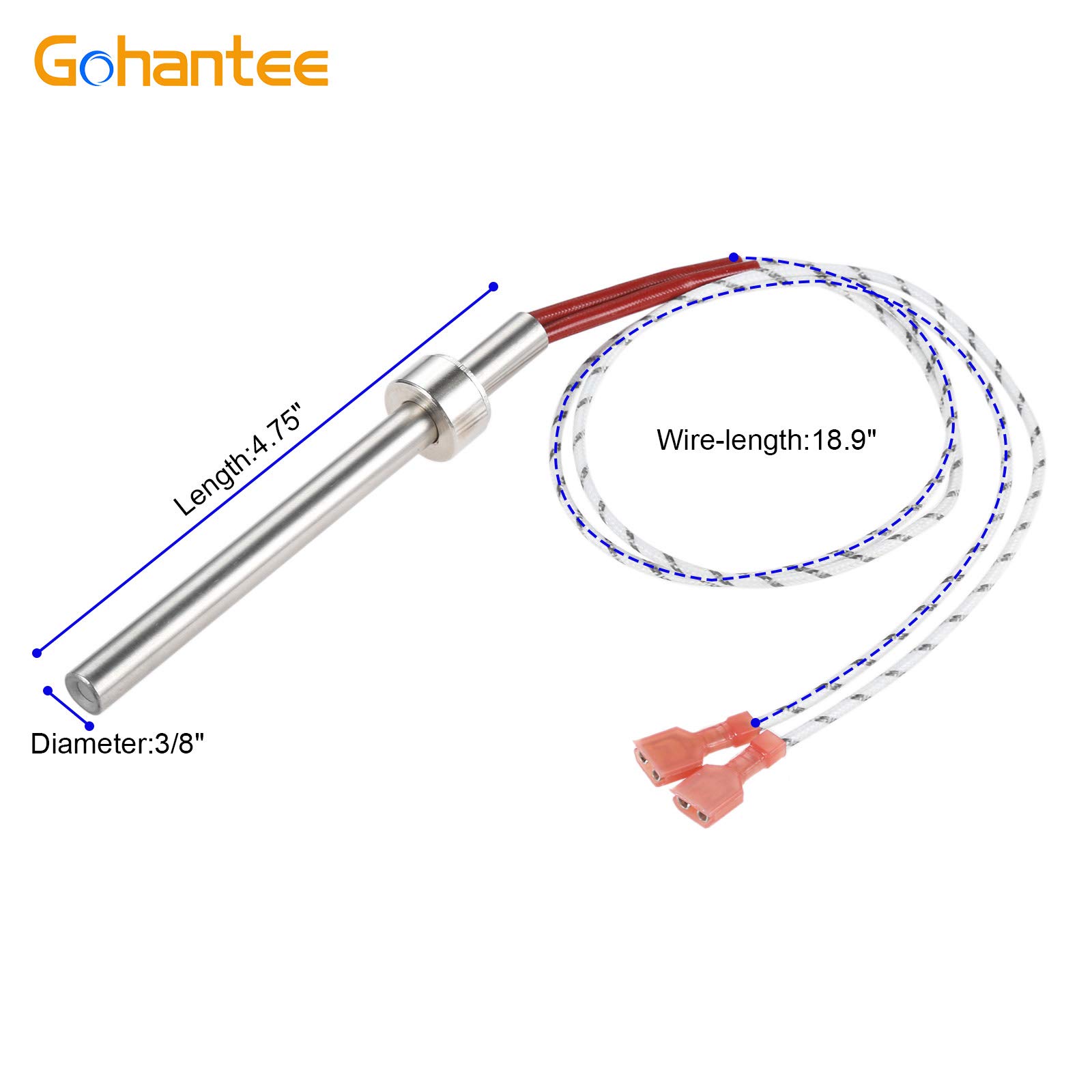 gohantee PU-CHA Igniter Compatible with Englander Pellet Stove Igniter, England Stove Works Igniter 300W 4.75"
