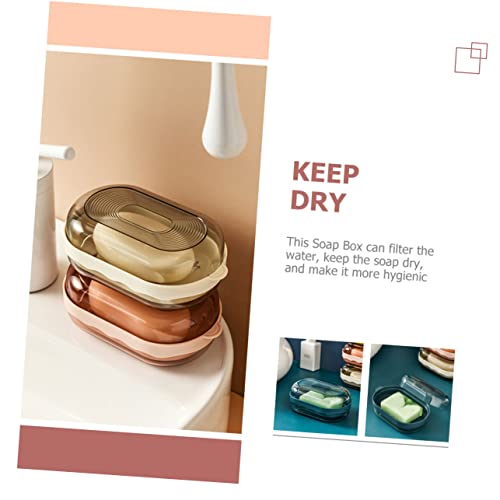 Alipis 6 Pcs Box soap Dish with lid bar soap case Shampoo bar Holder bar soap Container bar Travel soap Container soap Tray Soap Dish Holder with Cover Student
